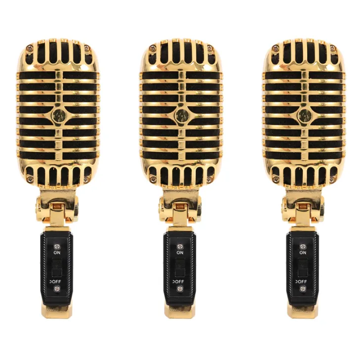 3X Professional Wired Vintage Classic Microphone Dynamic Vocal Mic ...