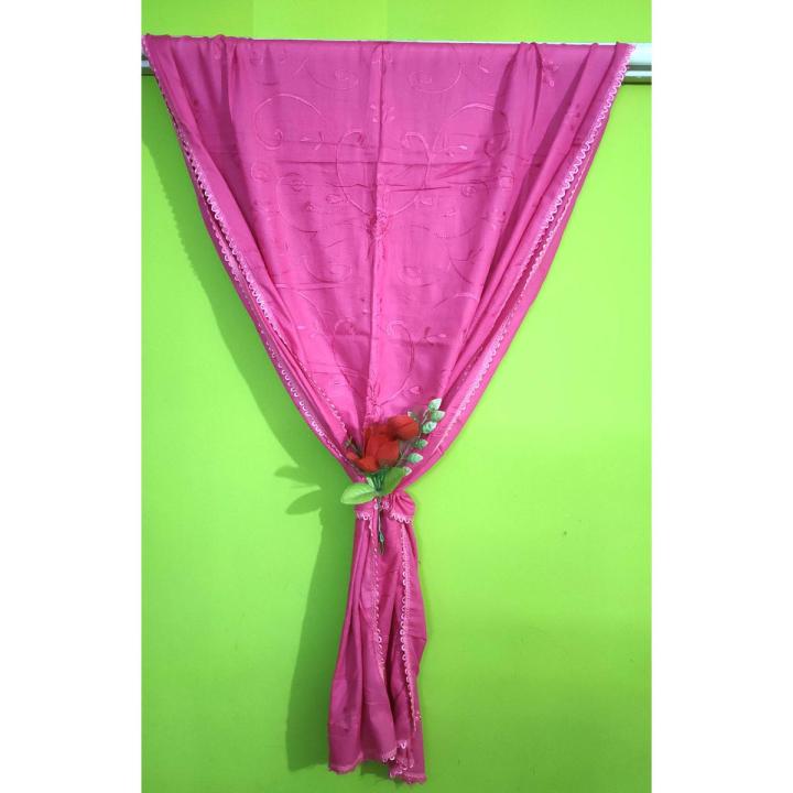 Pink Colour 5 hand ambrodary Cotton Orna For Women | Daraz.com.bd