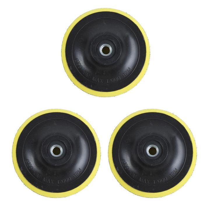 3X Angle Grinder Sanding Polishing Hook and Loop Backing Pad 4 inch Dia ...