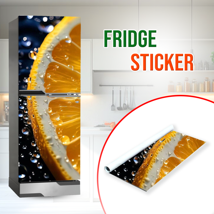 Fridge Stickers Beautiful Fridge door Decorative Sticker Wallpaper ...