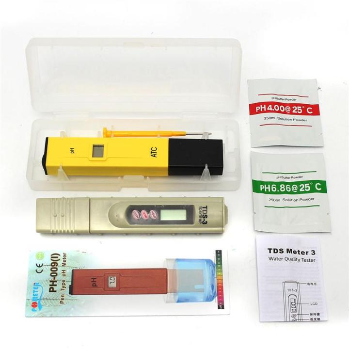 Ph Meter Tds Tester With Buffer Solution Powder Combo Set Water