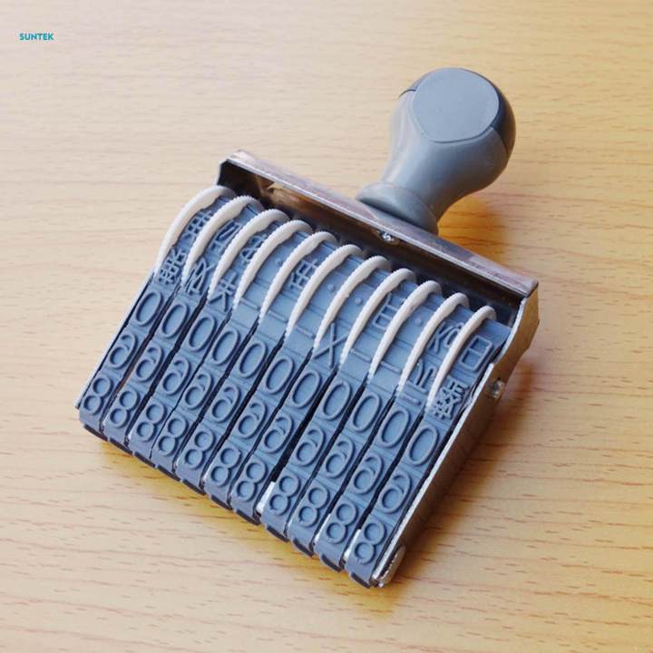 Rubber Number Stamp Roller Stamp 11 Bands Creative Numeric Rolling ...