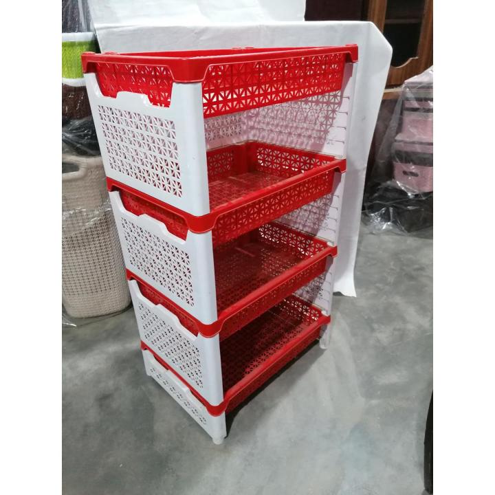 Lotus Fence Rack - 3 Side Cover- 4 Step - Kitchen Rack | Daraz.com.bd