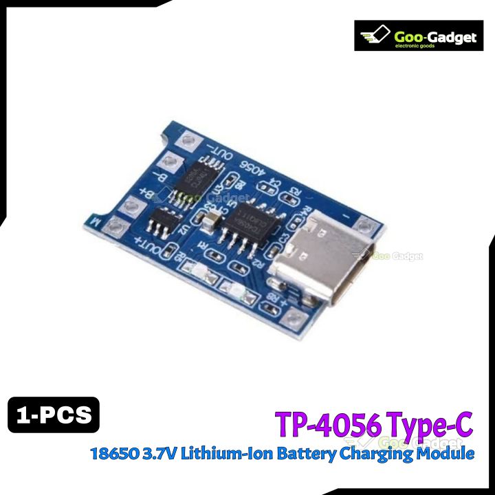 TP4056 5V 1A Type-C Lithium Battery Charger Module for 18650 Batteries ...