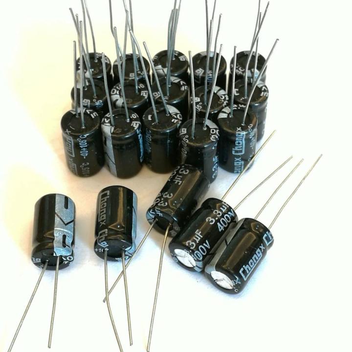 3Pcs- RADIAL 3.3uF 400V Electrolytic Capacitors 3.3uF 400V Radial ...