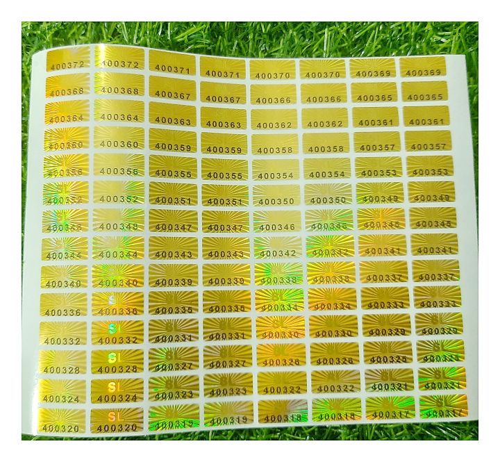 SL LOGO WITH SERIAL NUMBER HOLOGRAM STICKER 1 PAPER GOLD | Daraz.com.bd