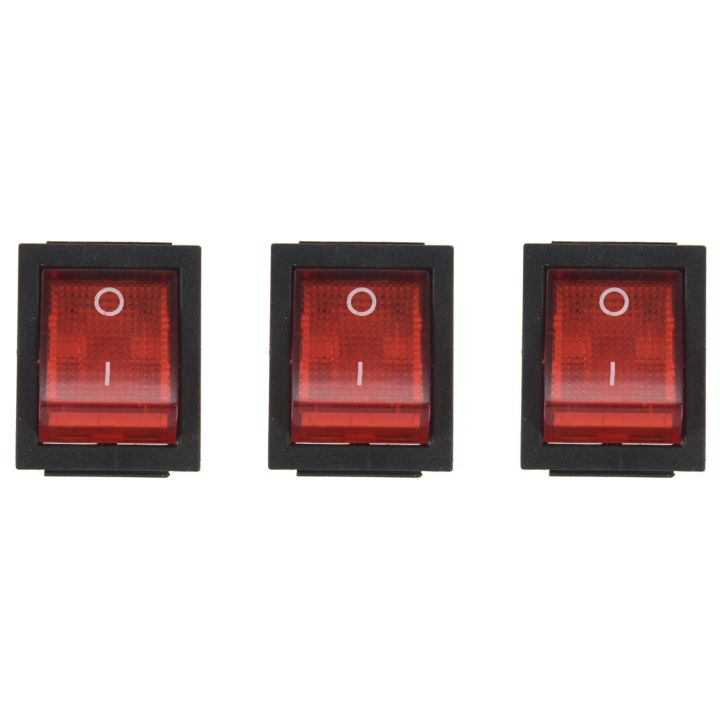 3X Red Light 4 Pin DPST ON/OFF Snap in Rocker Switch 15A/250V 20A/125V ...