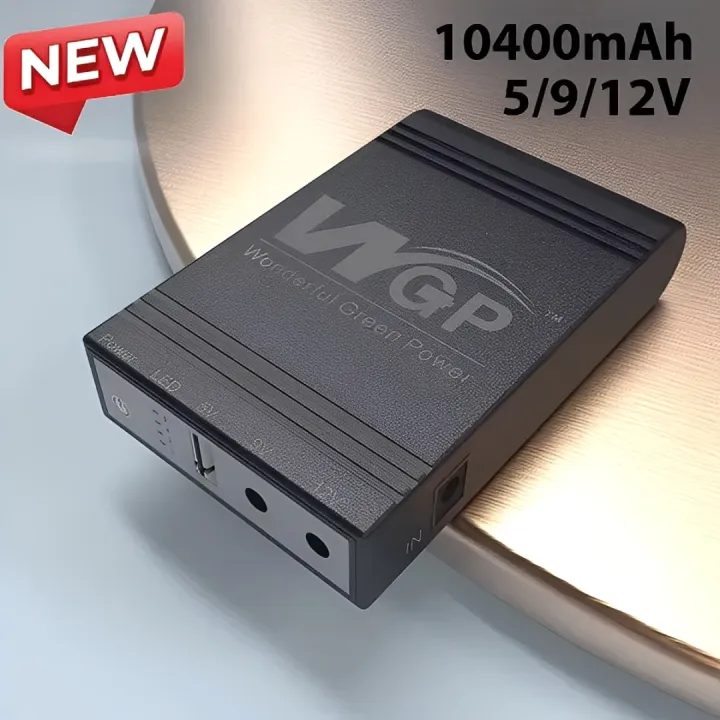WGP Mini UPS for Wifi Router 10400 mAh Battery 5,9,12 Update version ...