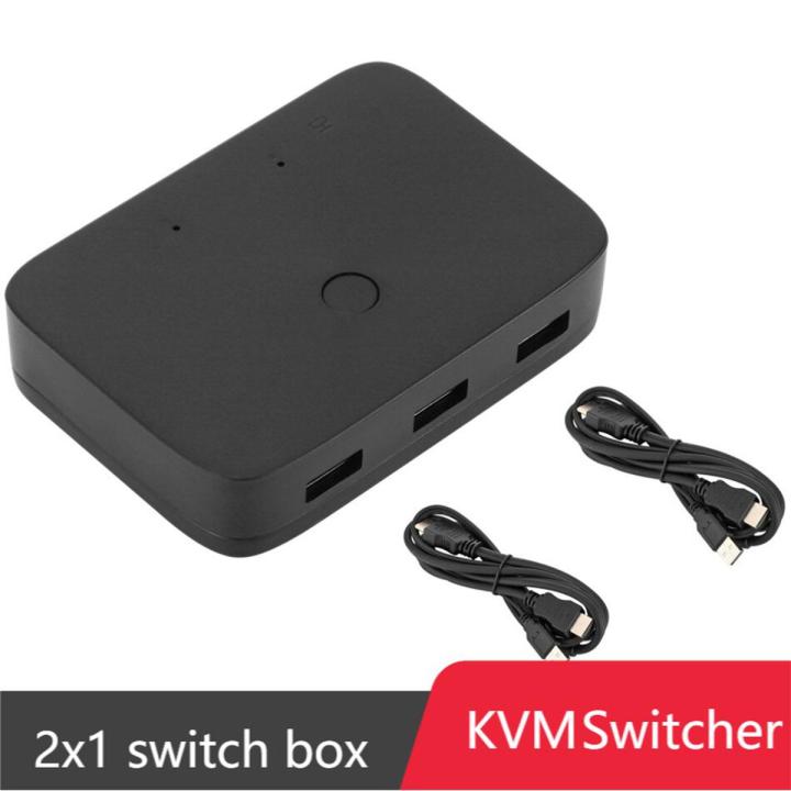 【VisioN Shop】HDMI-Compatible KVM Switch Switcher Splitter 2 in 1 Out 4K ...