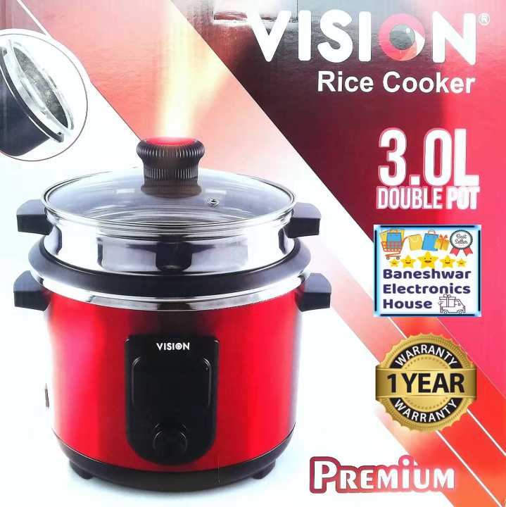 Vision Rice Cooker 1.8 L - Perfectly Cooked Rice Every Time with Double ...