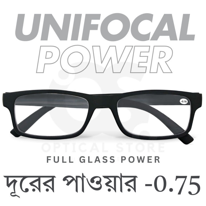 Clear eyeglasses with Minus Power - 0.75 Negative Power Glasses For ...