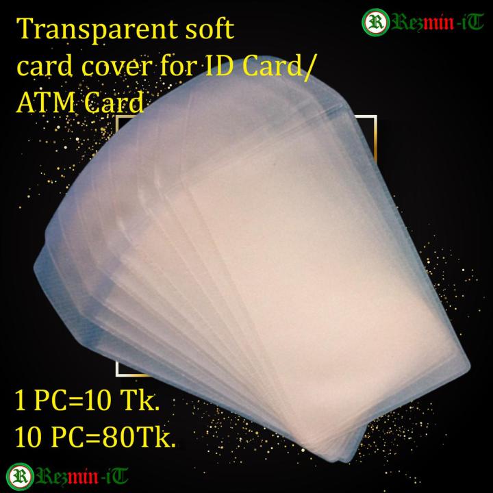 ID Card Cover / ATM Card Cover / Card Holder (Transparent and Soft)- 10 ...