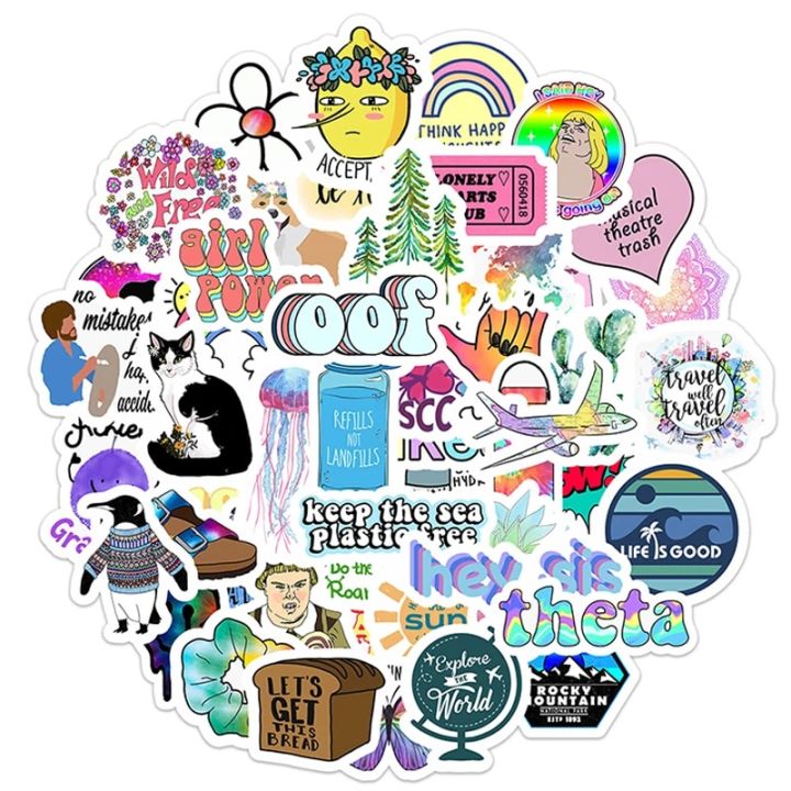 【3C VictoryEagle】Cartoon Simple VSCO Girls Kawaii Stickers For Chidren ...