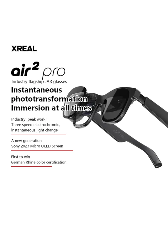 XREAL Air 2 Pro Smart AR Glasses Portable Micro-OLED Screen Sony 2023 ...