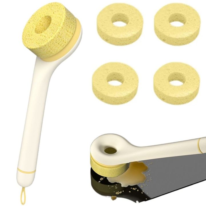 Useful With Peeling Tool Kitchen Cleaning Brush Long Handle Non-Scratch ...