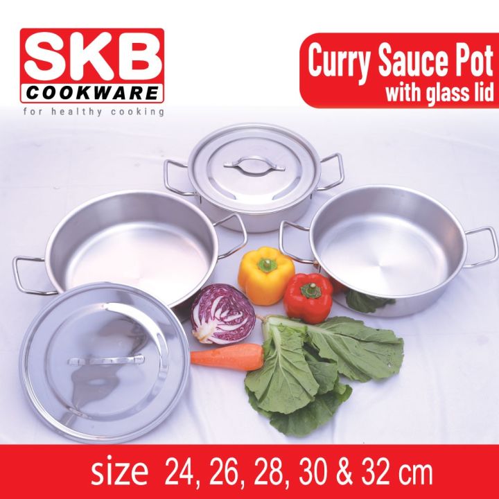 SKB SuS304 food grade stainless steel Curry Sauce Pot with SS Lid and ...