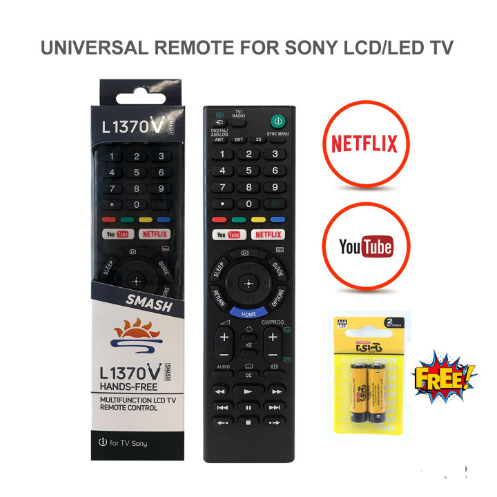 Sony LCD/LED Smart TV Remote Control With Net Flix & Youtube Button ...