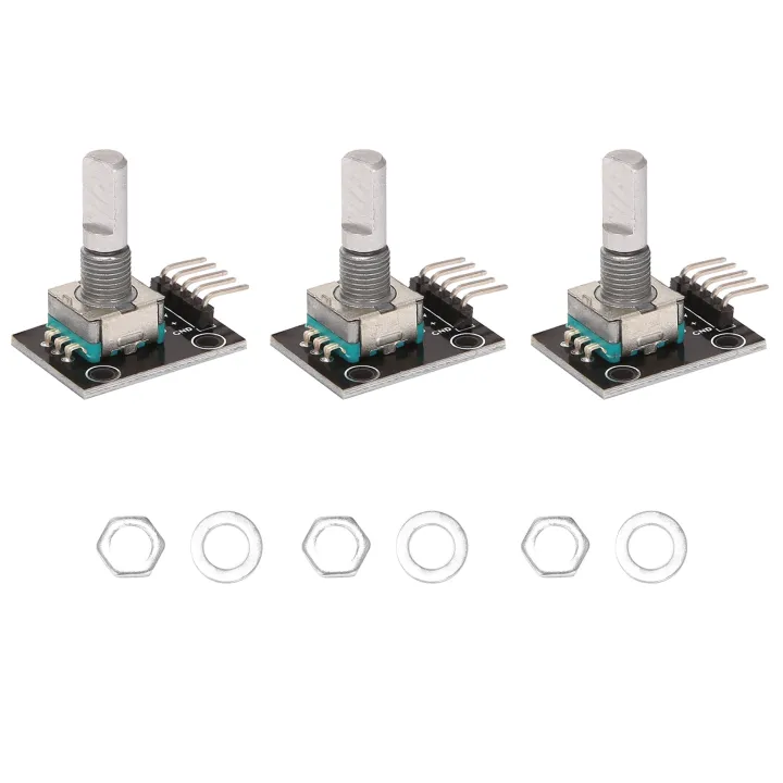 3Pcs KY-040 Rotary Encoder Module with 15X16.5 mm Potentiometer Rotary ...