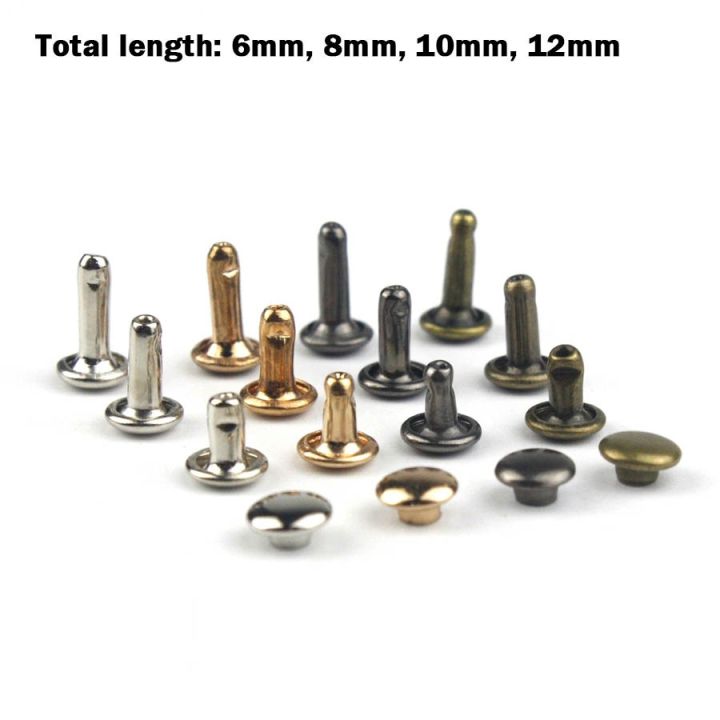 10pcs 6mm 8mm 10mm 12mm Metal Double Cap Rivets Studs Round Rivet for ...