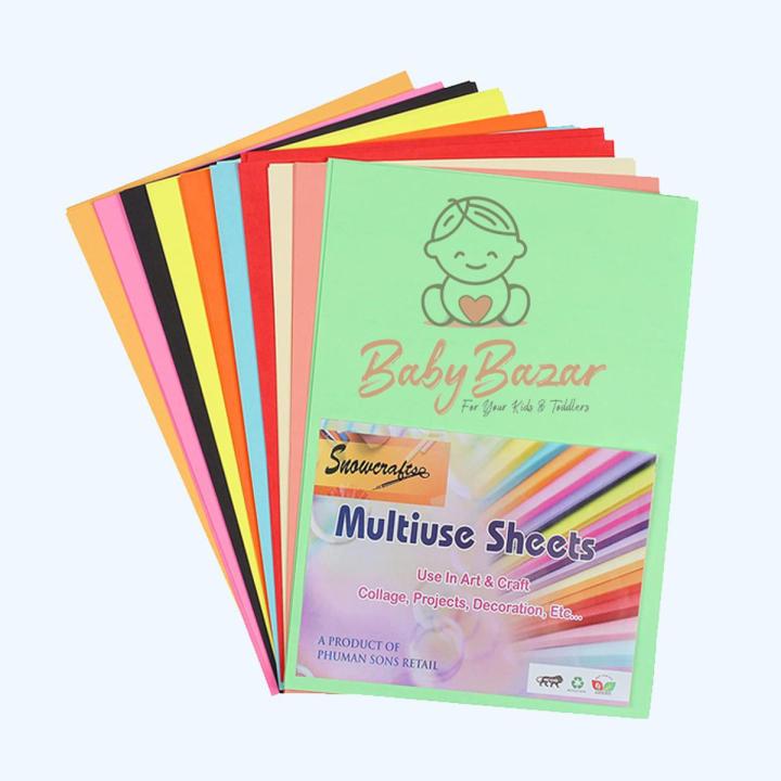 A4 Size Premium Colored Paper Sheets For Art & Craft Projects School ...