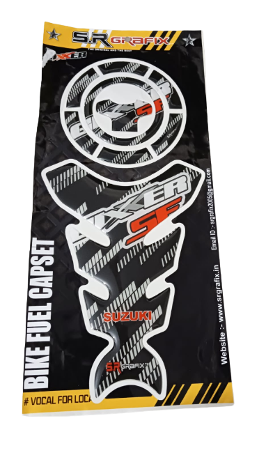 Gixxer SF Carbon Fiber Fuel Tank Pad Sticker For Motorcycle - Black ...