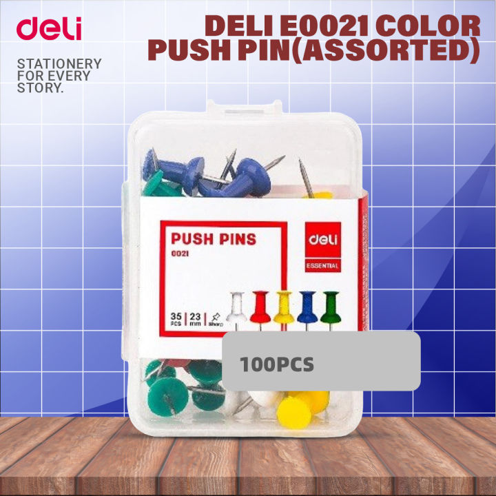 Deli E0021 Color Push Pin(Assorted) | Daraz.com.bd