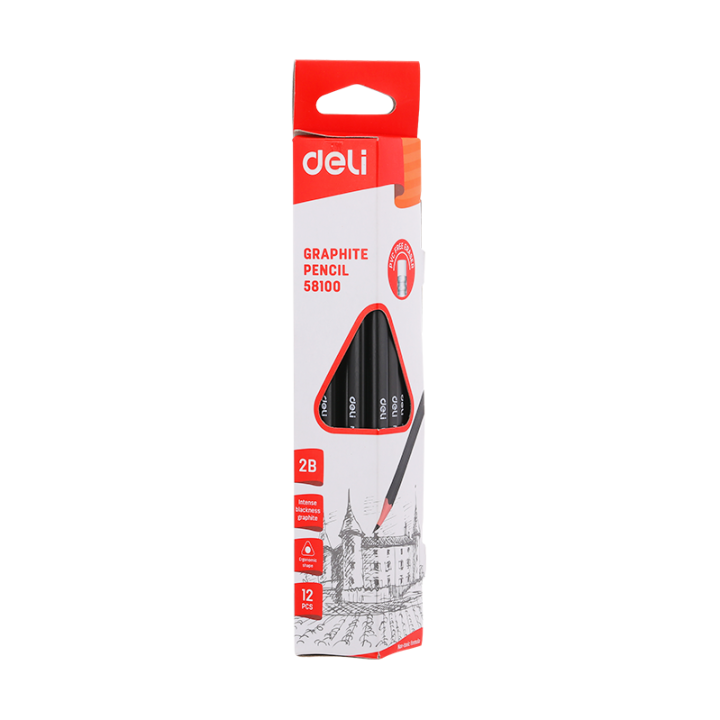 Deli E58100 Graphite Pencil 2B | Daraz.com.bd