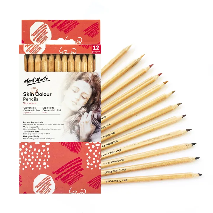 Mont Marte Coloured Pencils - Skin Tones 12pcs | Daraz.com.bd
