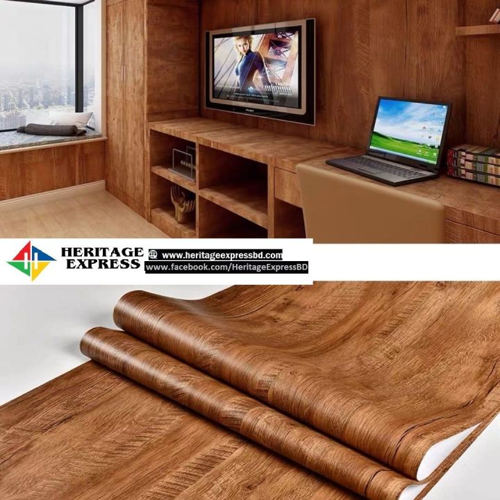 10 sqf Self Adhesive Wood Grain Furniture Stickers PVC Wallpaper ...