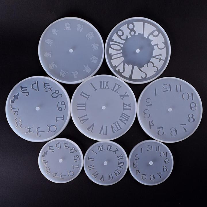 【happy one】7 Styles Mold Clock For Jewelry 10/15cm Clock Resin Silicone ...