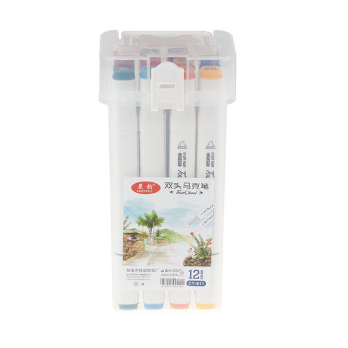 12 Colours Touch Bool Art Dual Tip Head Marker N0:CY-811 | Daraz.com.bd