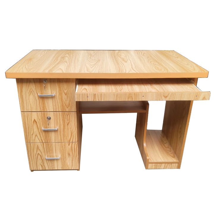 Office Table with Keyboard and CPU File Shelf Workstation Laptop ...