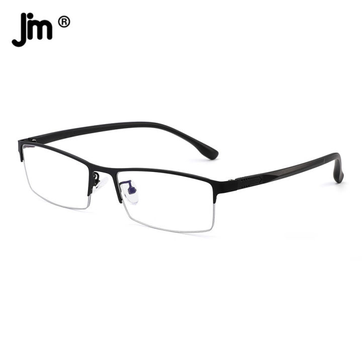 JM Men Women TR90 Elastic Computer Blue Light Glasses Frame Semi ...