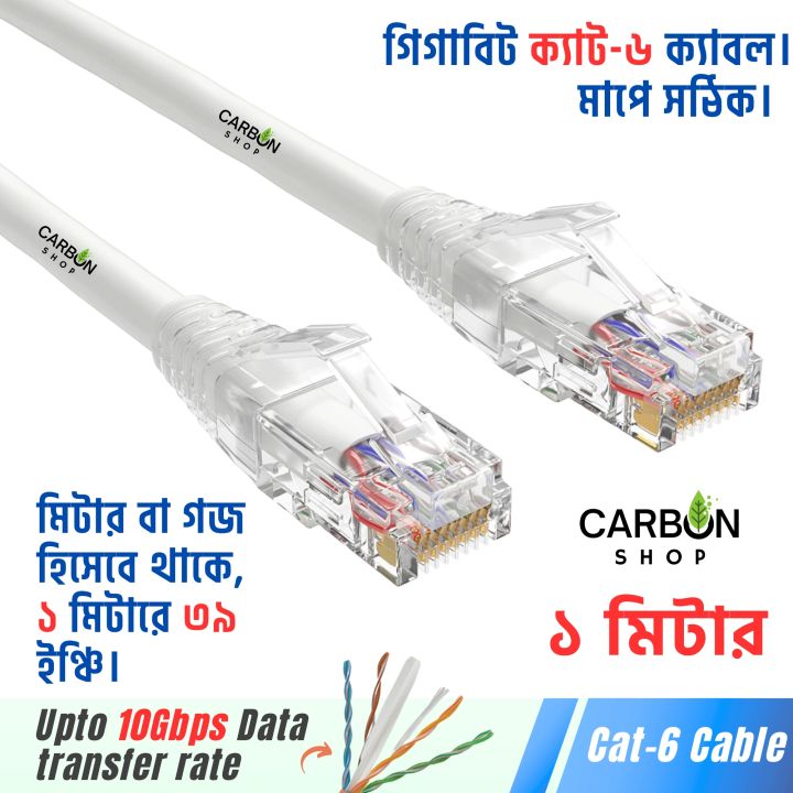 Cat6 Cable Gigabit Ethernet Network Internet Indoor High Speed LAN ...