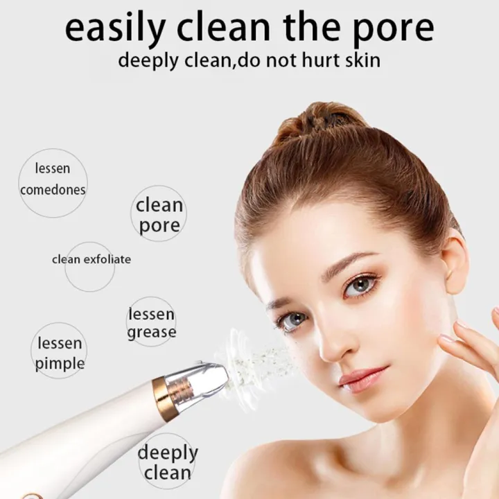 Vacuum Suction Electric Face Blackhead Remover Facial Deep Pore Skin ...