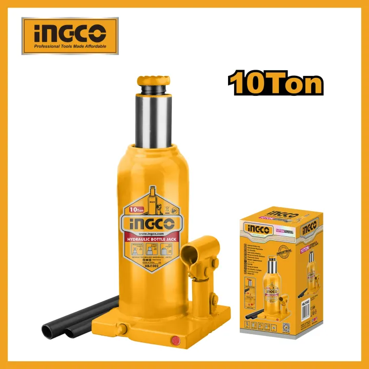 HYDRAULIC BOTTLE JACK 10TON - INGCO (INDUSTRIAL) HBJ1002 | Daraz.com.bd