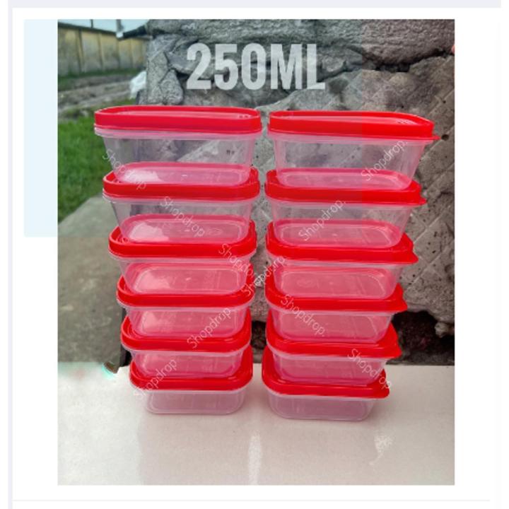 250ml Plastic Box MultiColour 6pcs/12 pcs | Daraz.com.bd