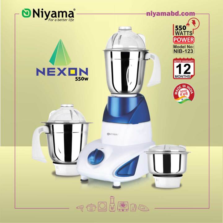 Niyama Nexon (550W) Indian Mixer Grinder NIB-123 | Daraz.com.bd