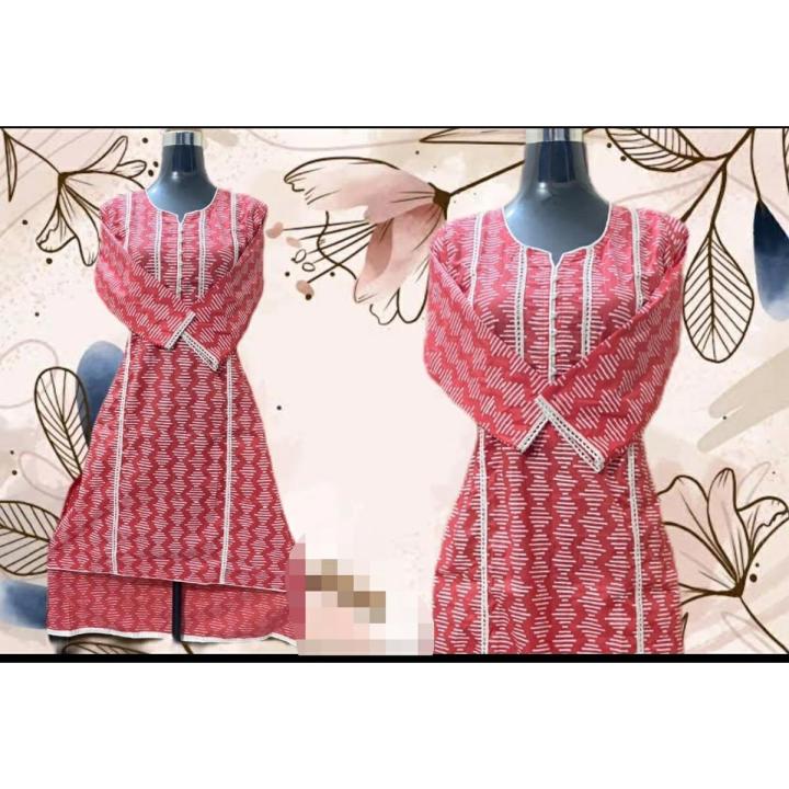 Mishti & White Pure Cotton Readymade Kamez AU0046 | Daraz.com.bd