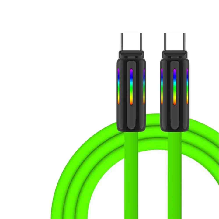 USB C to USB C Cable 240W Silicone USB-C Charging Cable Type-C Green ...