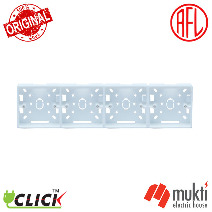 Click Four Gang MK White PVC Junction Box for Electrical Premium ...