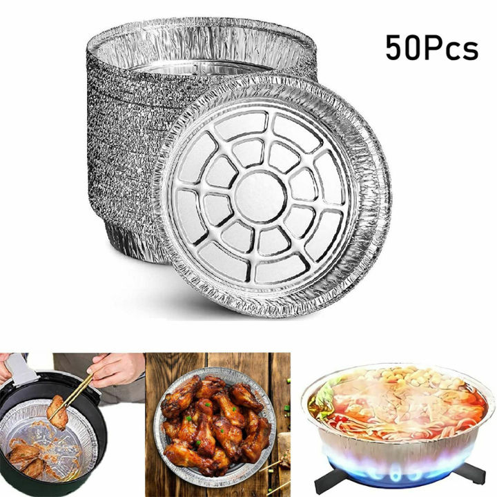 BBQ Tray Baking Trays Non-Stick Aluminium Containers Pan Air Fryer ...