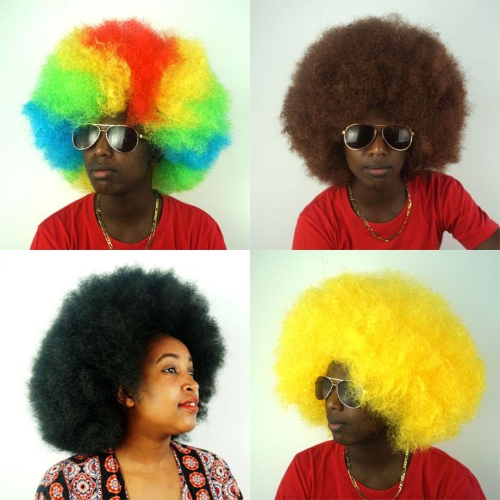 ig Afro Wigs Fluffy air Short la inky Culry Cosplay arty Synthet aiow | Daraz.com.bd
