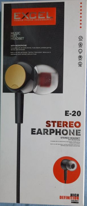 EXCEL E-20 Stereo Earphone | Daraz.com.bd