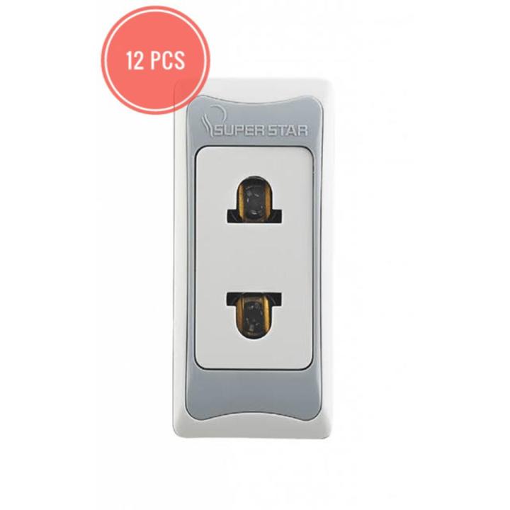 Super Star Premium 2-Pin Socket- 12 PCS | Daraz.com.bd