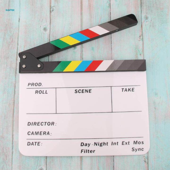 Movie Clapboard with Colorful Written Clapper Board TV Microfilm Props ...