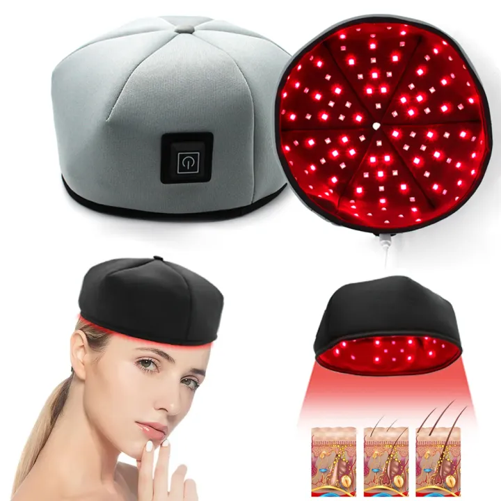 Red Light Therapy Hat Scalp Massager LED Infrared Hair Growth Hat Scalp ...