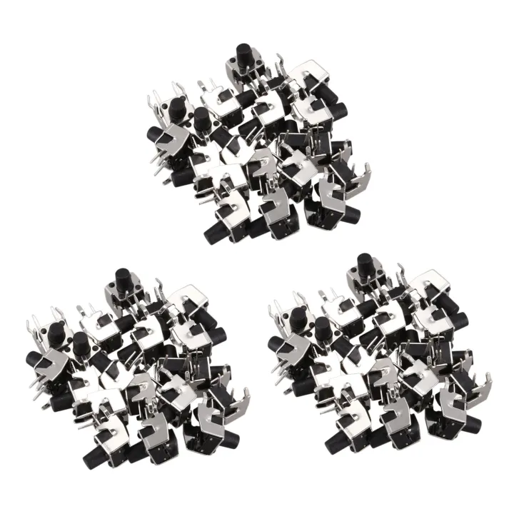 60 Pcs Momentary Right Angle Tactile Tact Push Button Switch 6 x 6mm x ...
