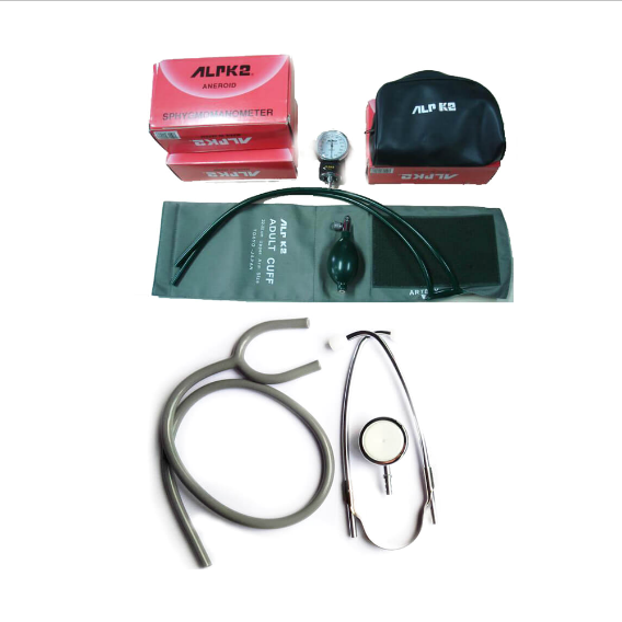ALPK2 Aneroid Sphygmomanometer with Stethoscope - Analog BP Machine Set ...