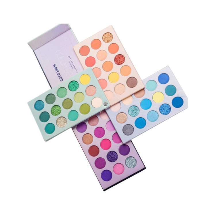 BEAUTY GLAZED 4 in 1 Color Board Eyeshadow Palette Long Lasting 60 ...